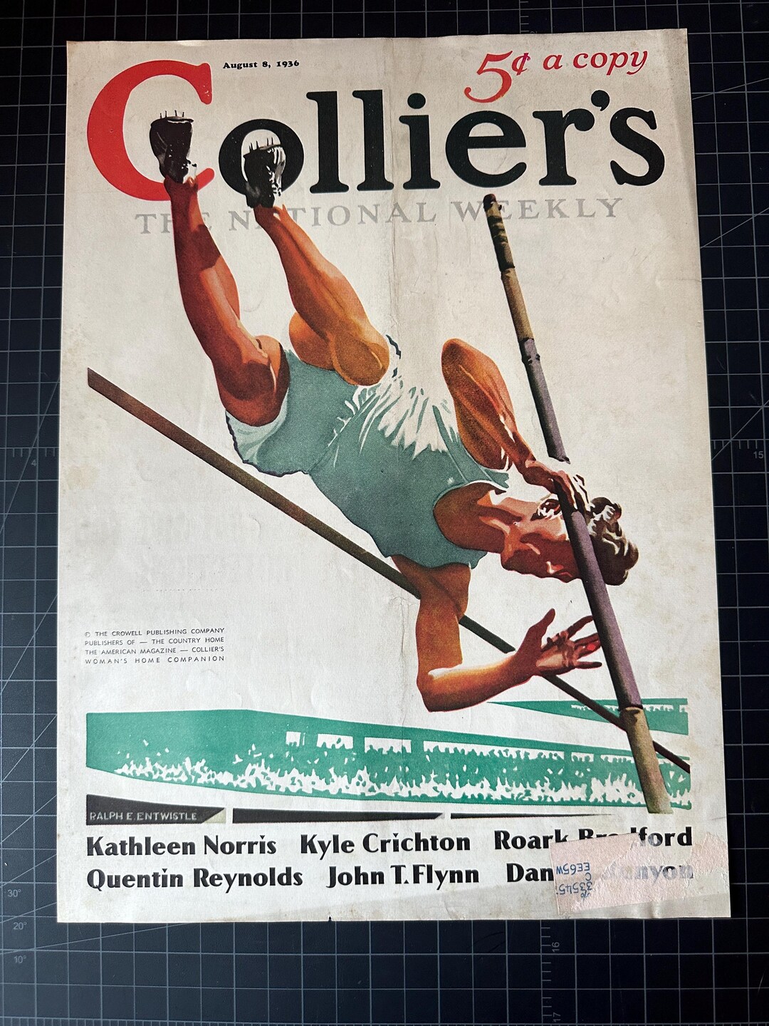 Vintage 1936 Collier’s Magazine Cover - Ralph E. Entwistle Art - COVER ...