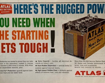 Atlas Car Battery - Etsy