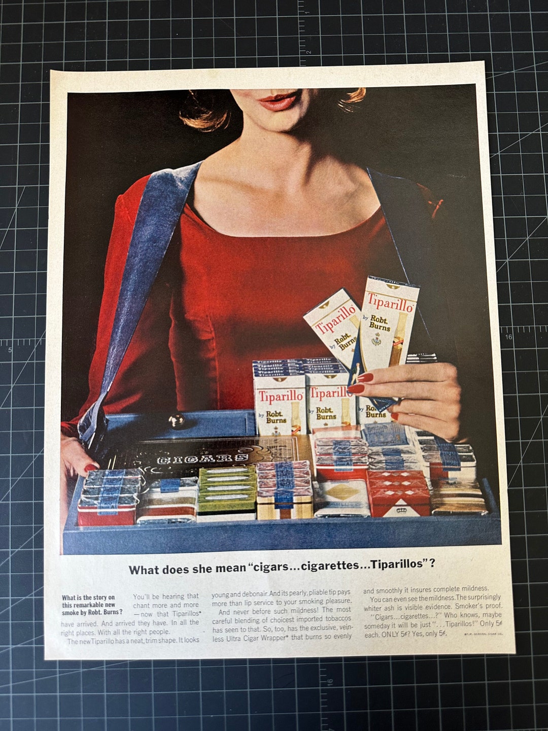 Vintage 1960s Tiparillos Cigars Print Advertisement - Etsy