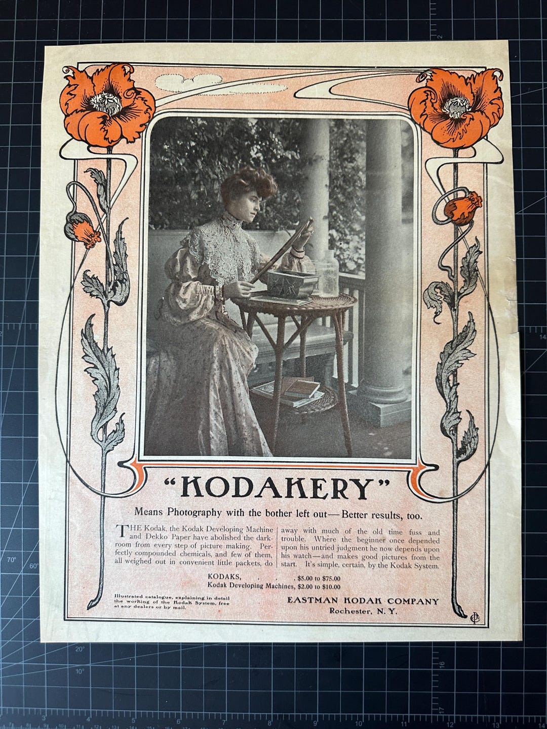 Rare Antique Early 1900s Kodak Camera Film Original Advertisement - Art ...