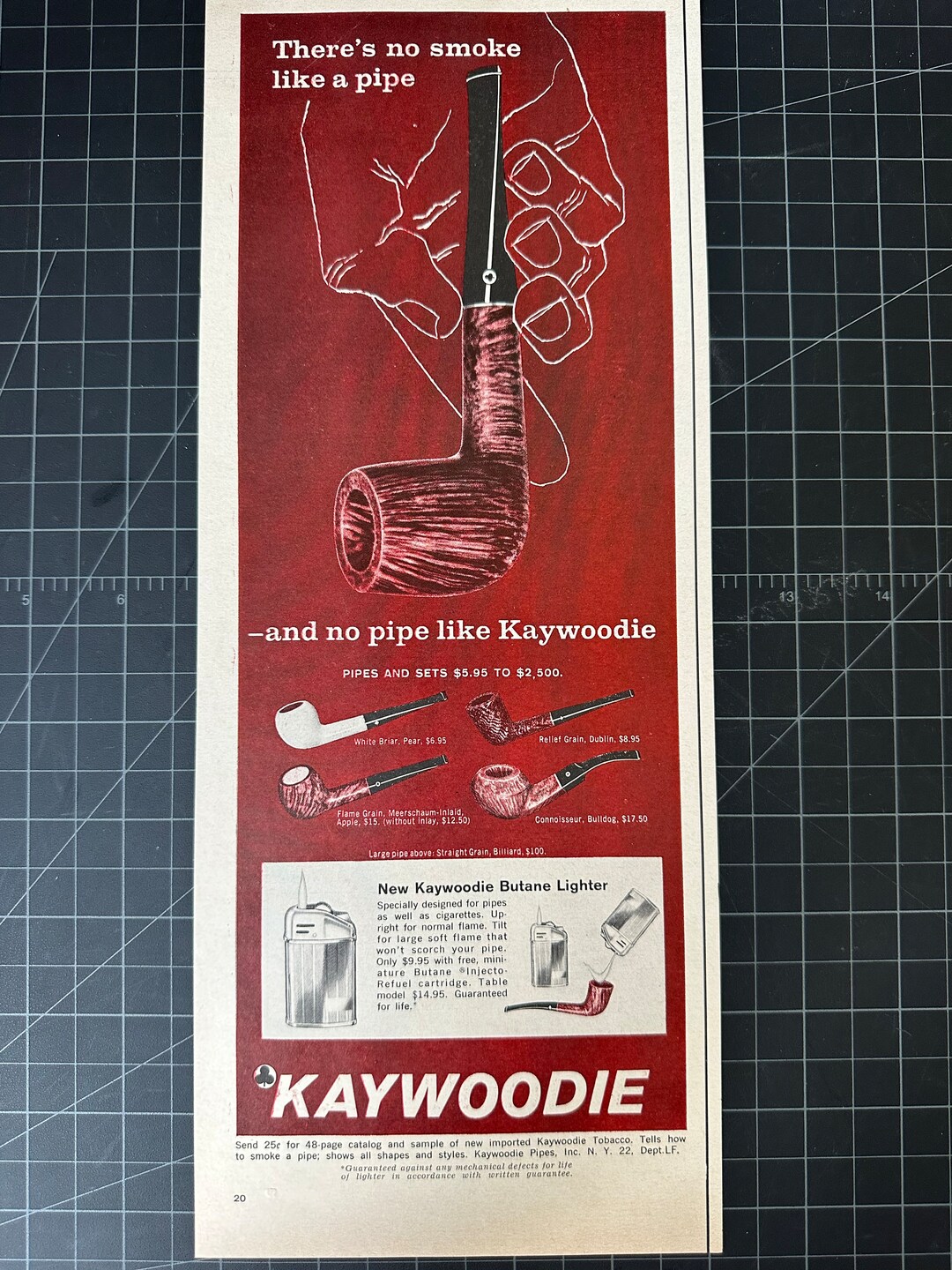 Vintage 1963 Kaywoodie Tobacco Pipe Print Ad - Etsy