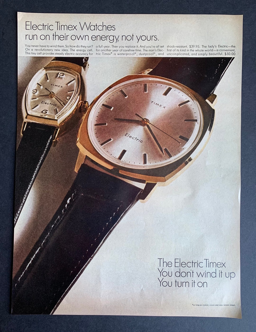 Vintage 1967 Timex Watch Print Advertisement - Etsy