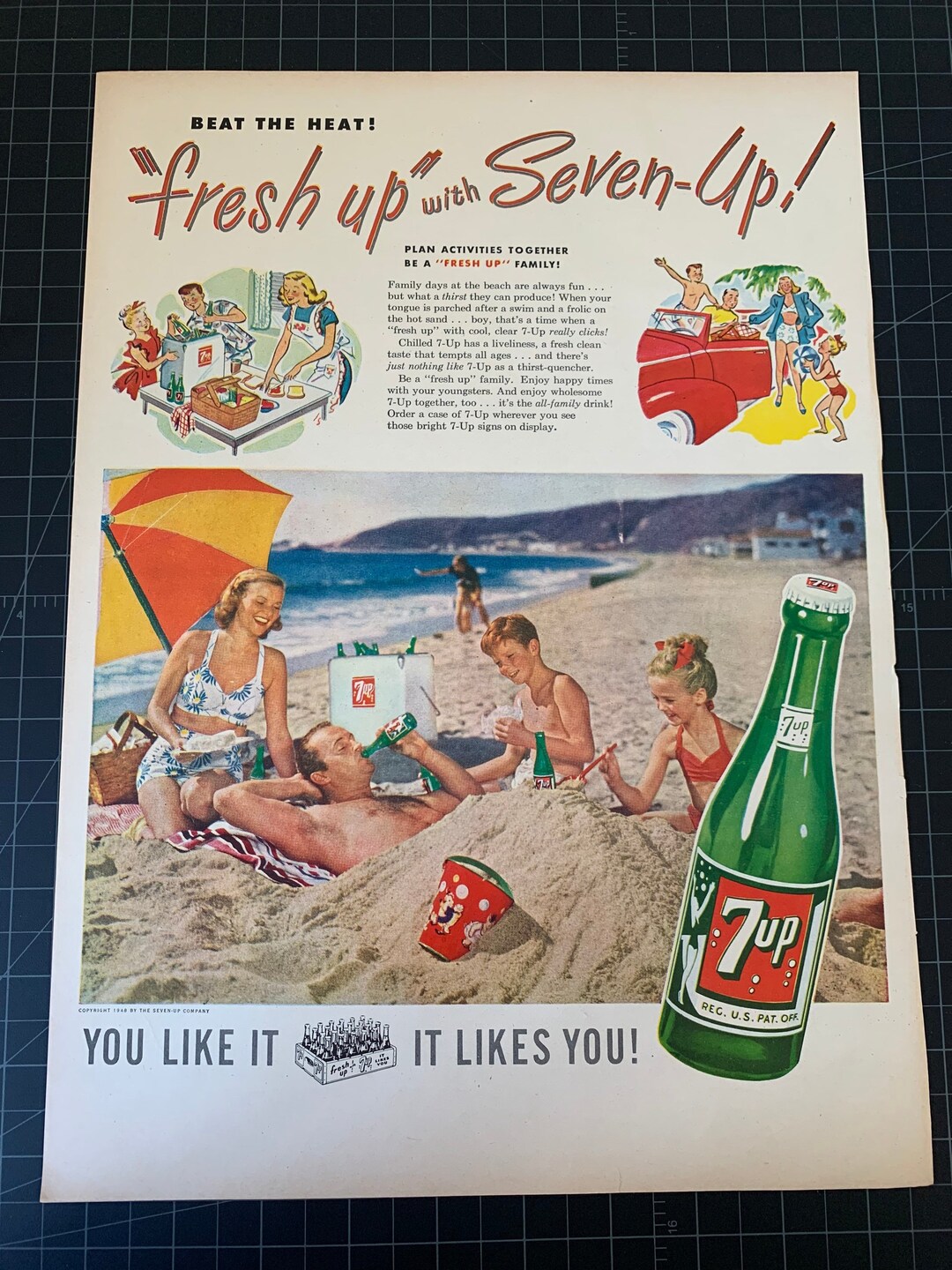 Vintage 1948 7up Print Advertisement Retro Gift Decor - Etsy