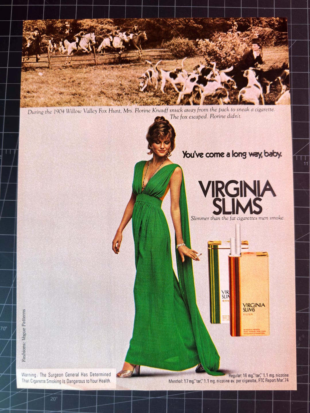 Vintage 1970s Virginia Slims Cigarettes Print Ad - Etsy