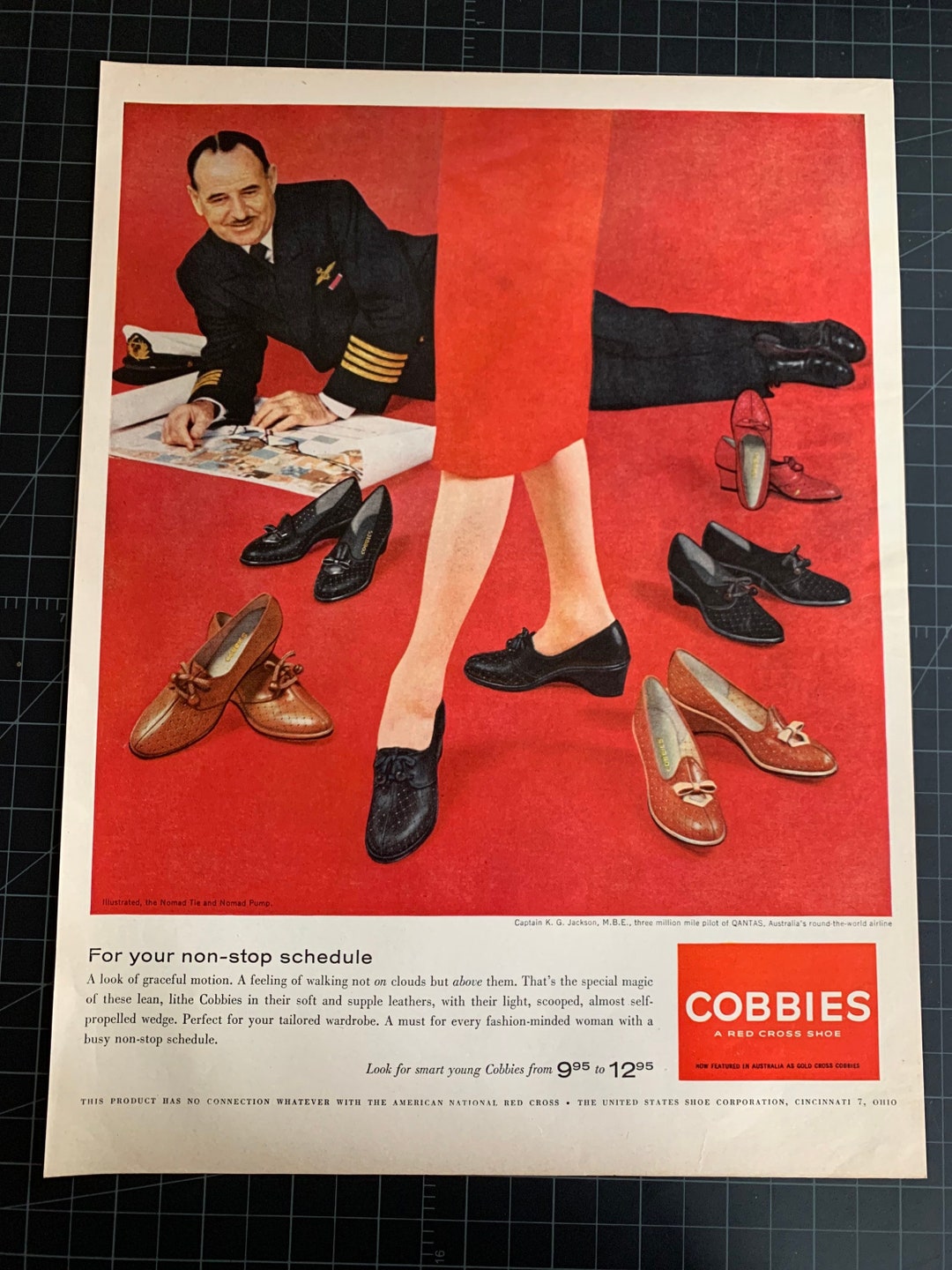 Vintage 1958 Cobbies Shoes Print Ad - Etsy