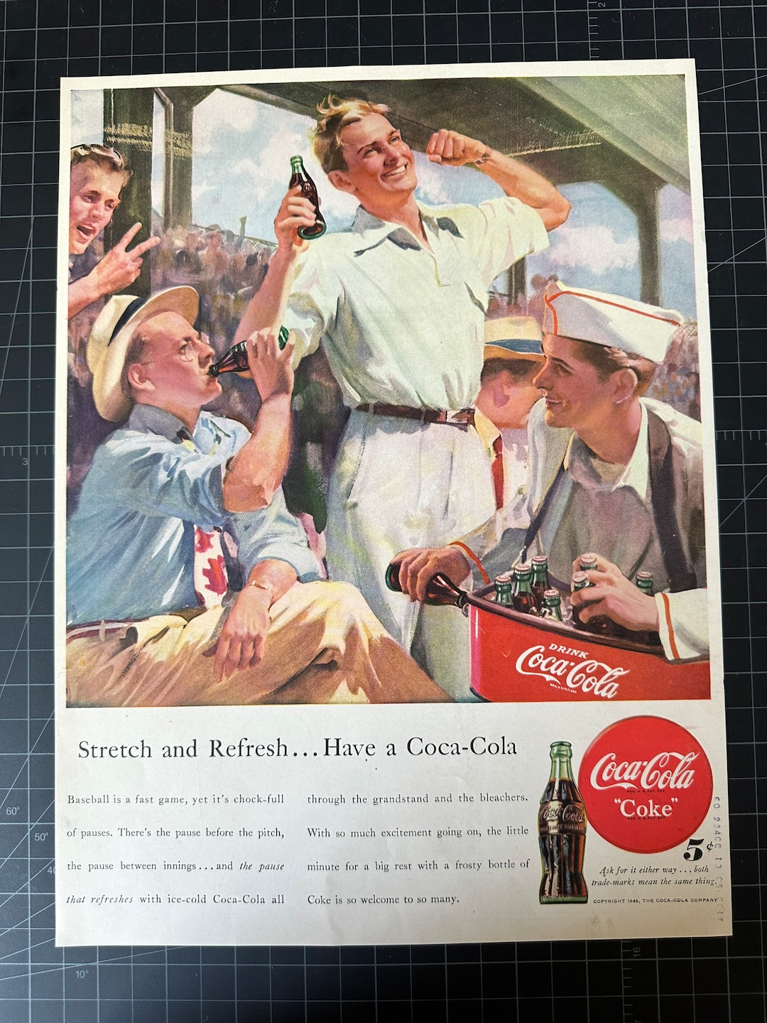 Vintage 1948 Coca-cola Print Ad - Etsy