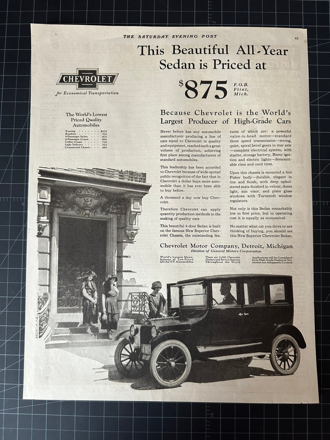 Vintage 1922 Chevrolet Print Ad - Etsy