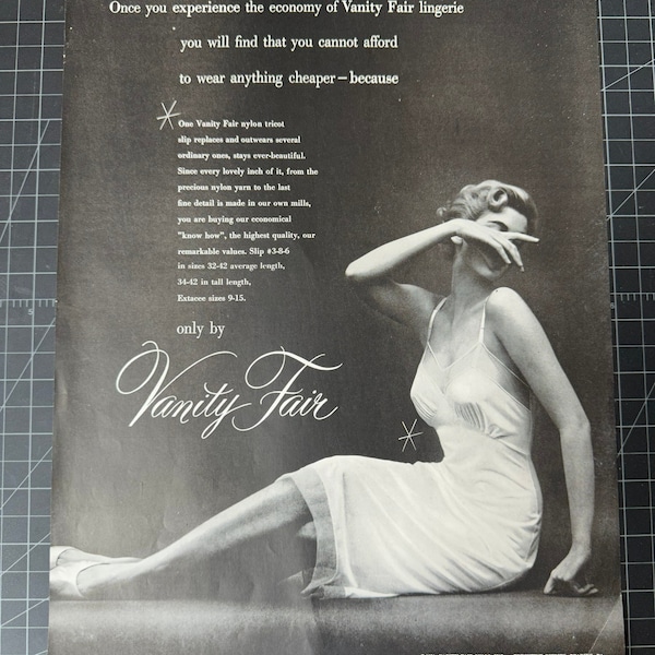 Vintage Lingerie Ad - Etsy