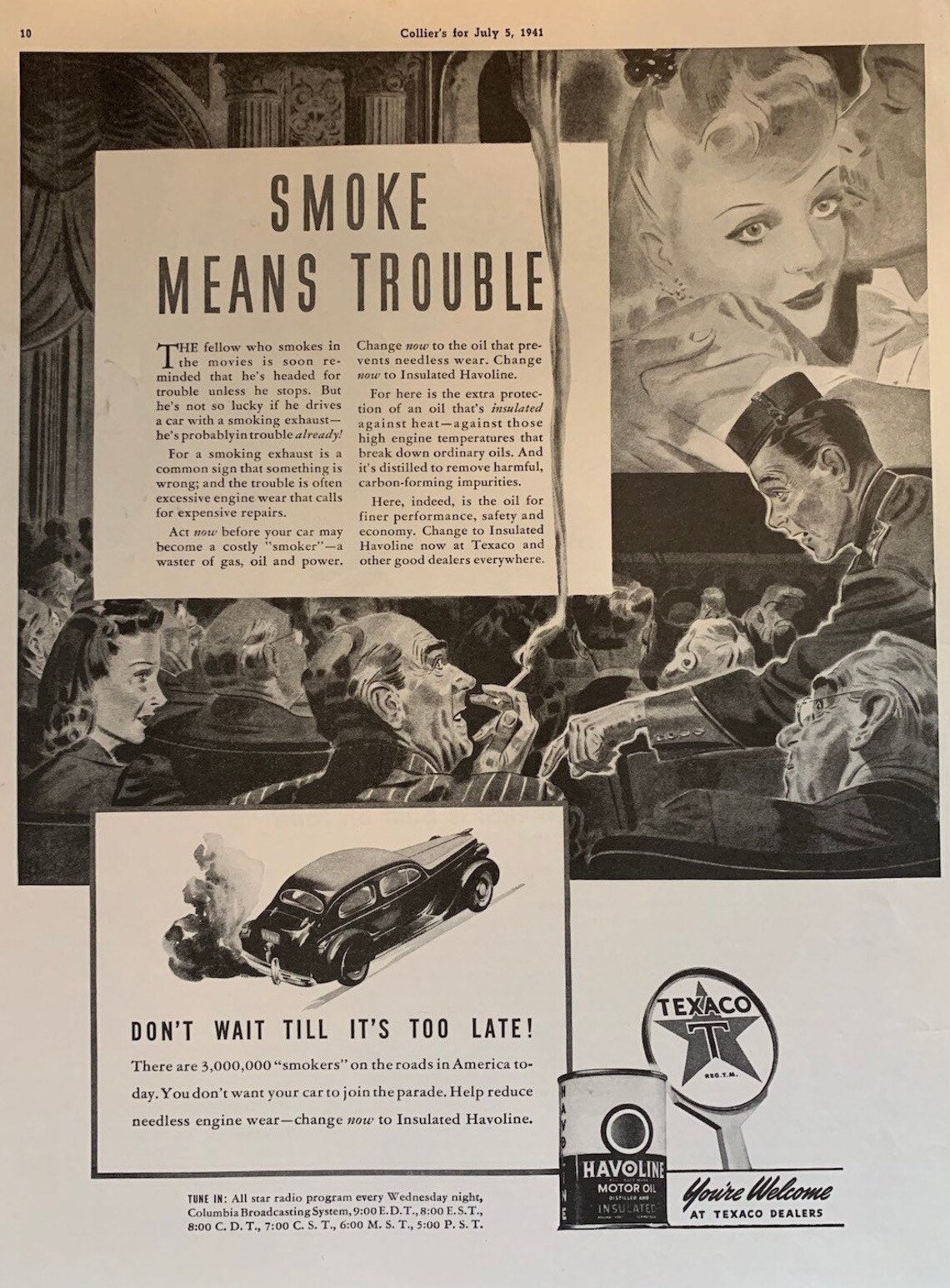 Vintage 1941 Texaco Ad | Etsy