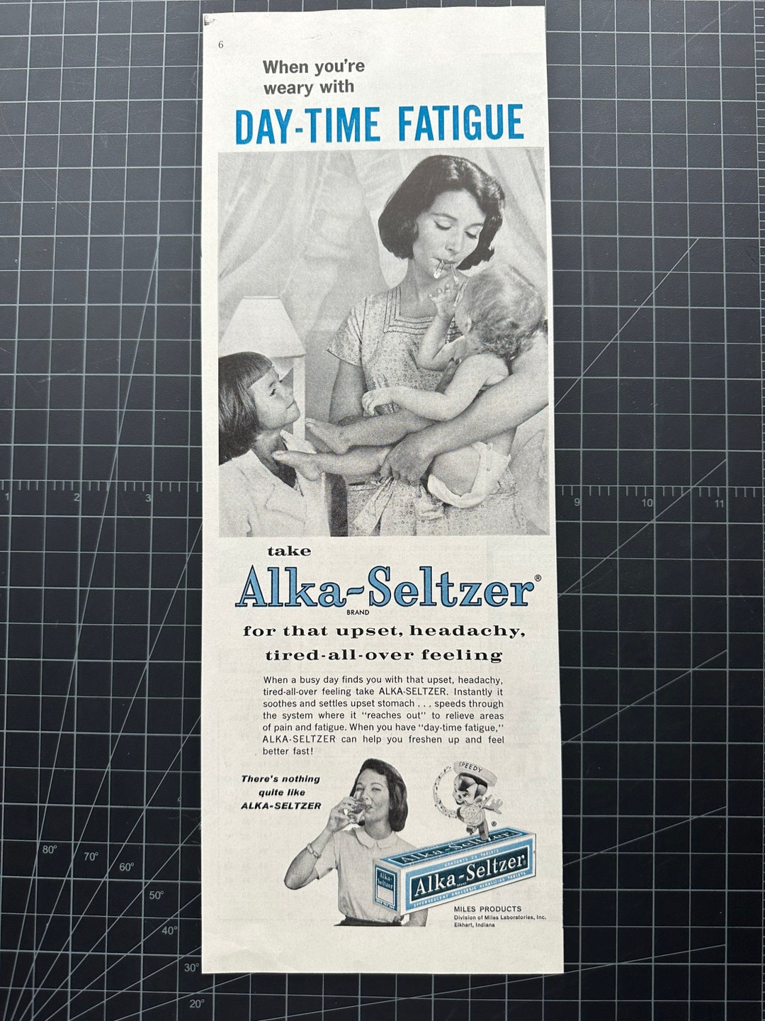 Vintage 1961 Alka-seltzer Print Ad - Etsy