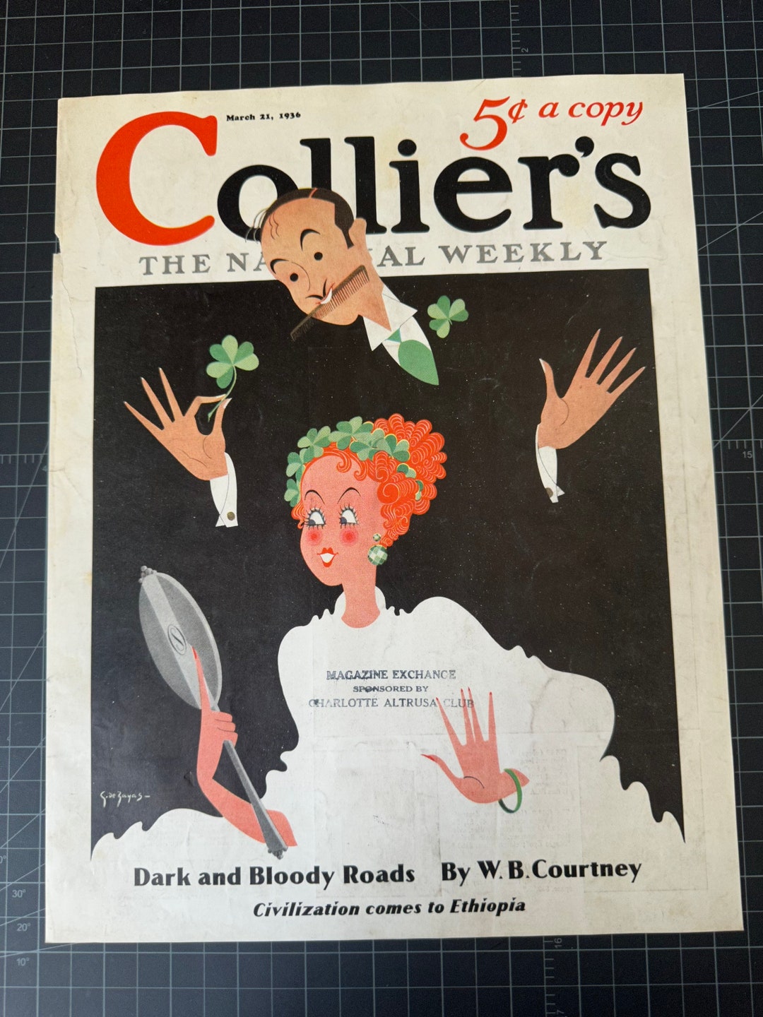 Vintage 1936 Colliers Magazine Cover - COVER Onlyvintage - Etsy