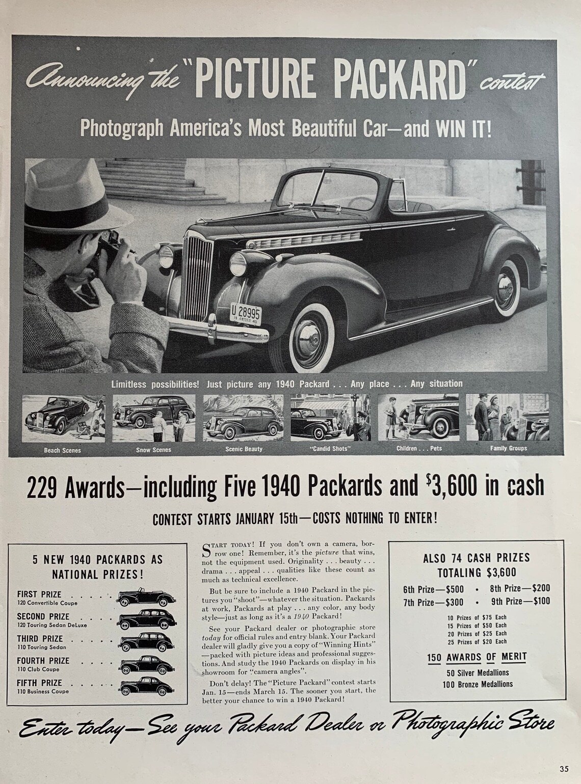 Vintage 1940s Packard Automobile Ad | Etsy