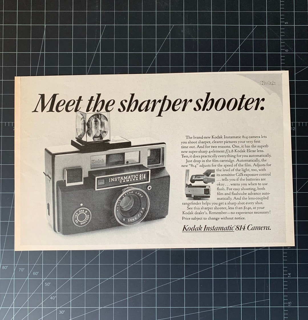 Vintage 1968 Kodak Instamatic 814 Camera Print Ad - Etsy
