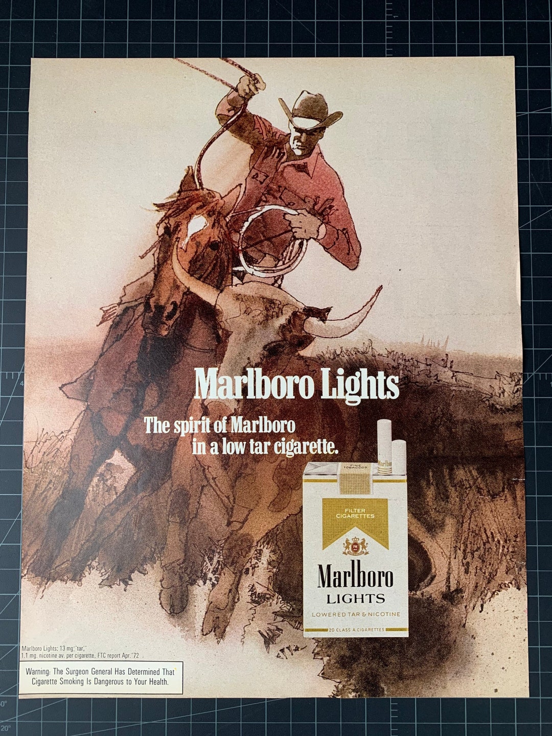 Vintage 1972 Marlboro Cigarettes Print Ad Etsy