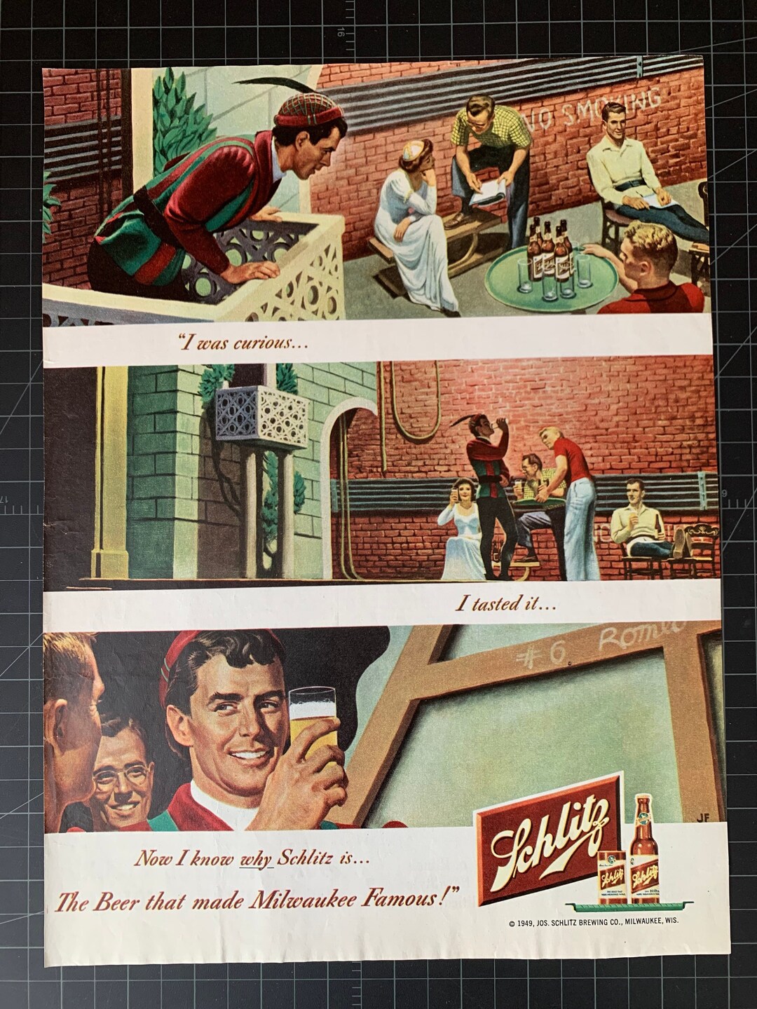 Vintage 1948 Schlitz Beer Print Advintage Retro Gift Decor - Etsy