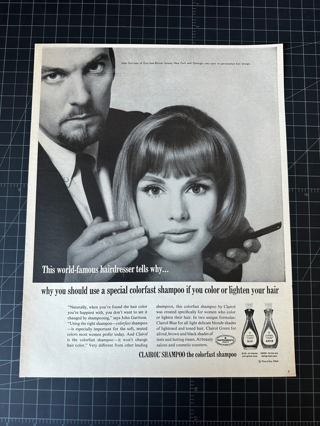 Vintage 1964 Clairol Shampoo Print Advintage Retro Gift Decor - Etsy