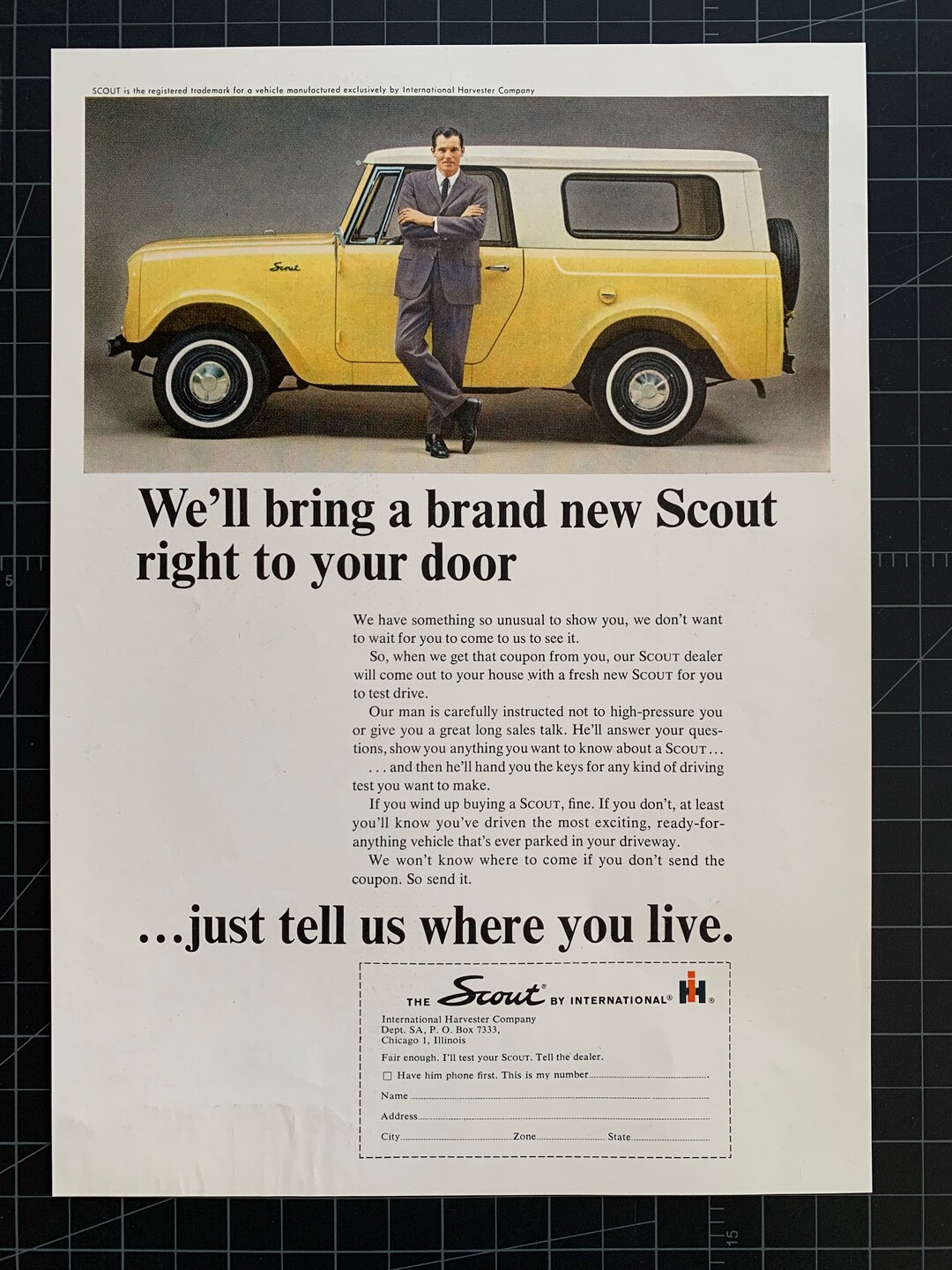 Vintage 1964 the Scout International Harvester Print Ad - Etsy