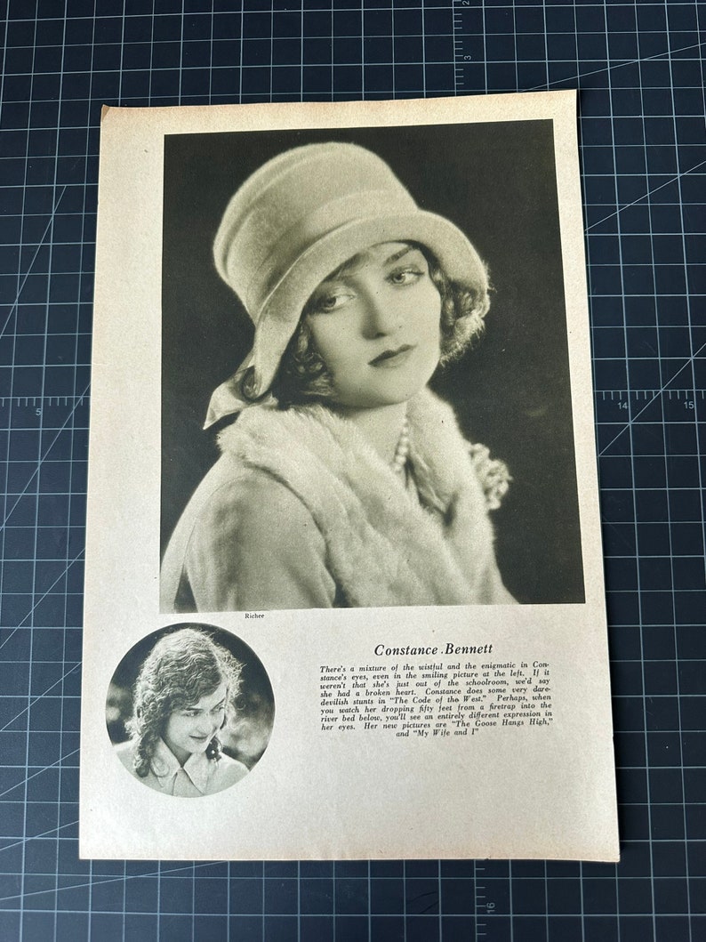 Vintage 1920s Constance Bennett Portrait - Etsy
