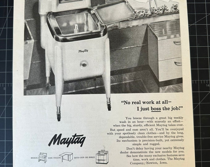 Vintage 1940s Maytag Washer Print Advertisement - Etsy