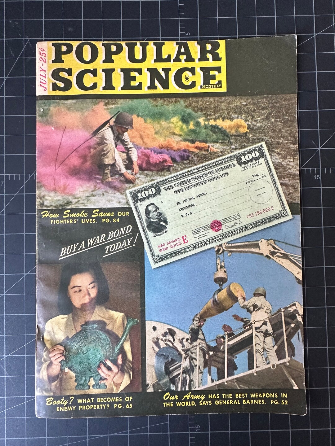 Vintage 1940s Popular Science WWII Magazine Cover - COVER Onlyvintage ...