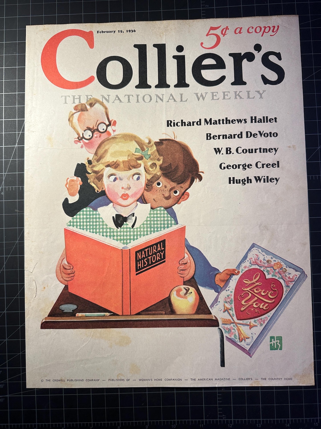 Vintage 1936 Collier’s Magazine Cover - Valentines Day - COVER ONLY - Etsy