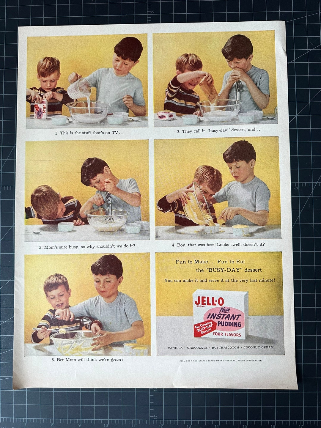 Vintage 1950s Jello Original Advertisement - Etsy