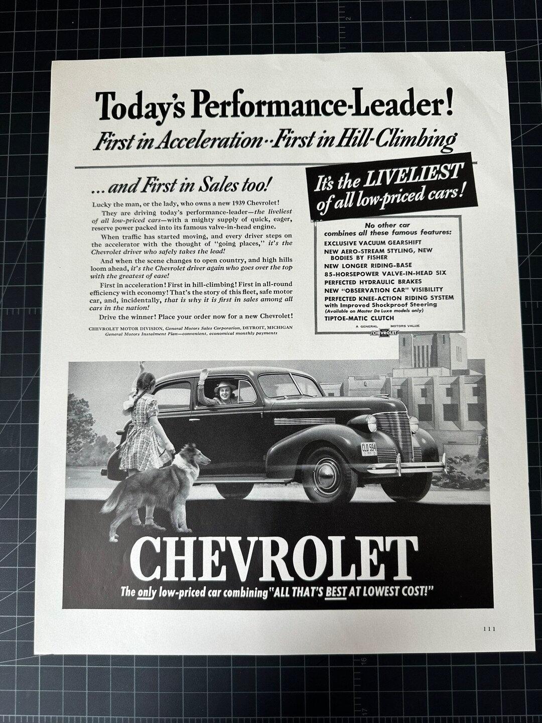 Vintage 1930s Chevrolet Print Advertisement Retro Gift Decor - Etsy
