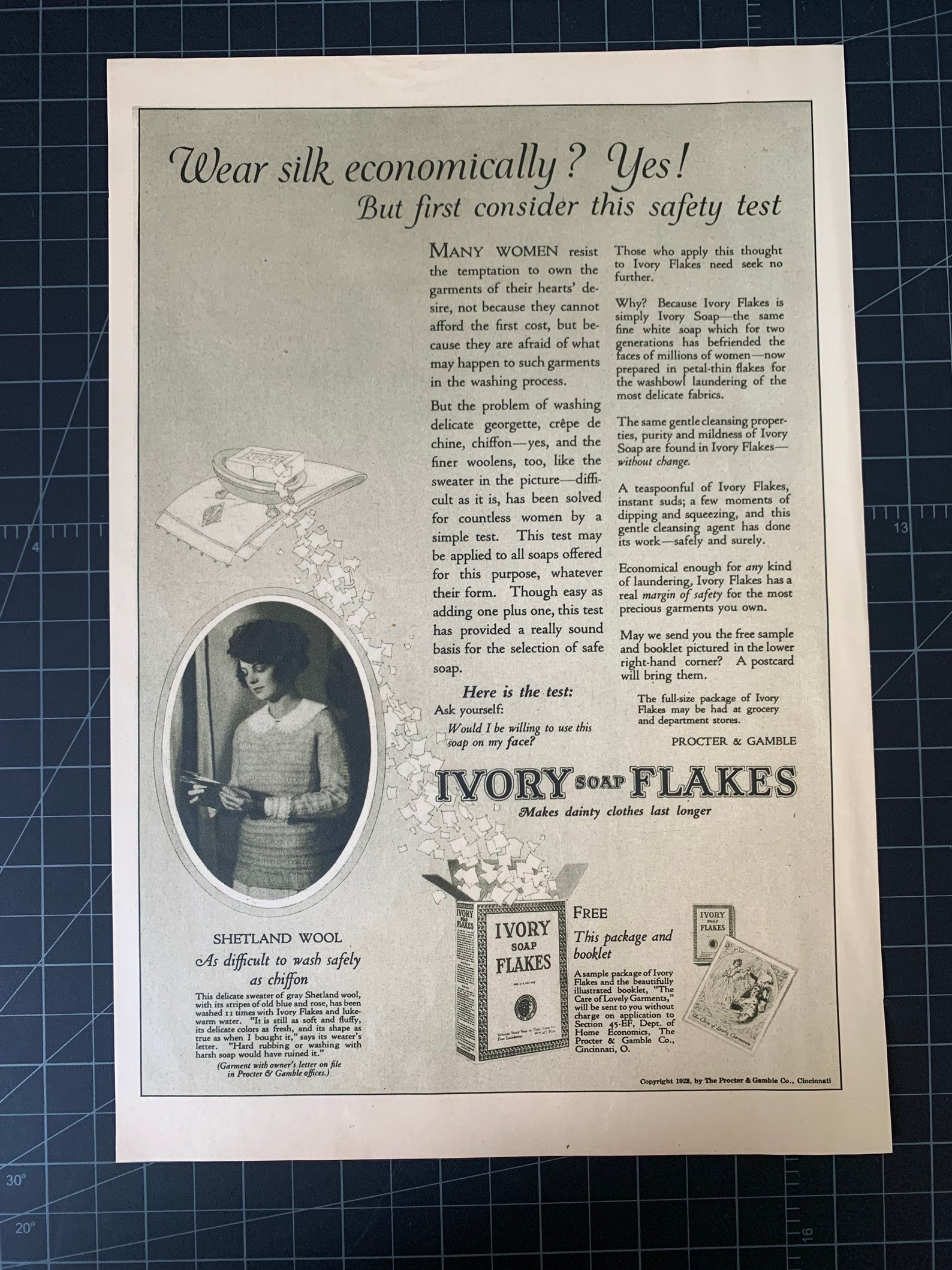 Vintage 1928 Ivory Soap Flakes Print Ad - Etsy