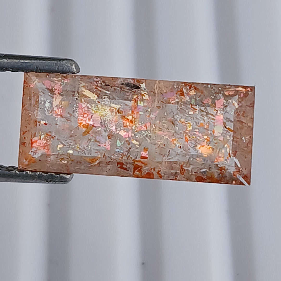 3 Ct Natural Amazing Colorful CONFETTI SUNSTONE Multi Flake Sparkling ...