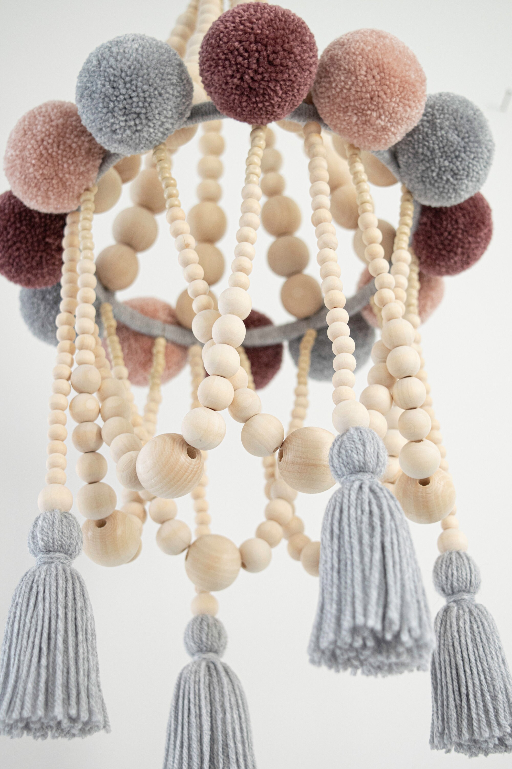 Pink baby mobile girl crib mobile nursery decor hanging mobile | Etsy