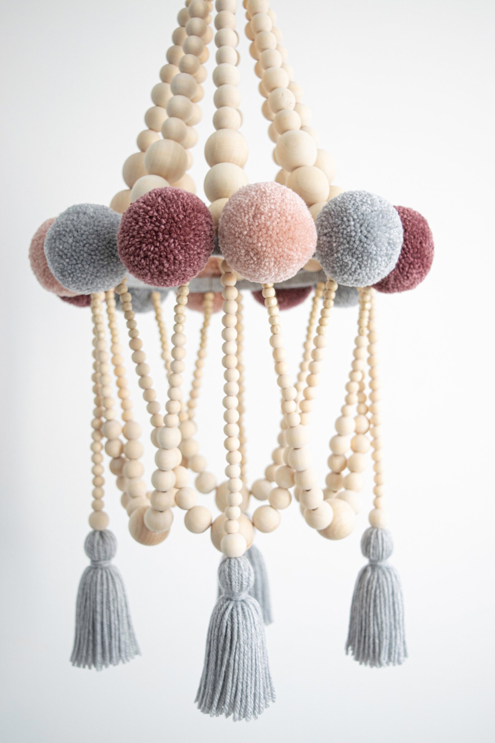 Pink baby mobile girl crib mobile nursery decor hanging mobile | Etsy