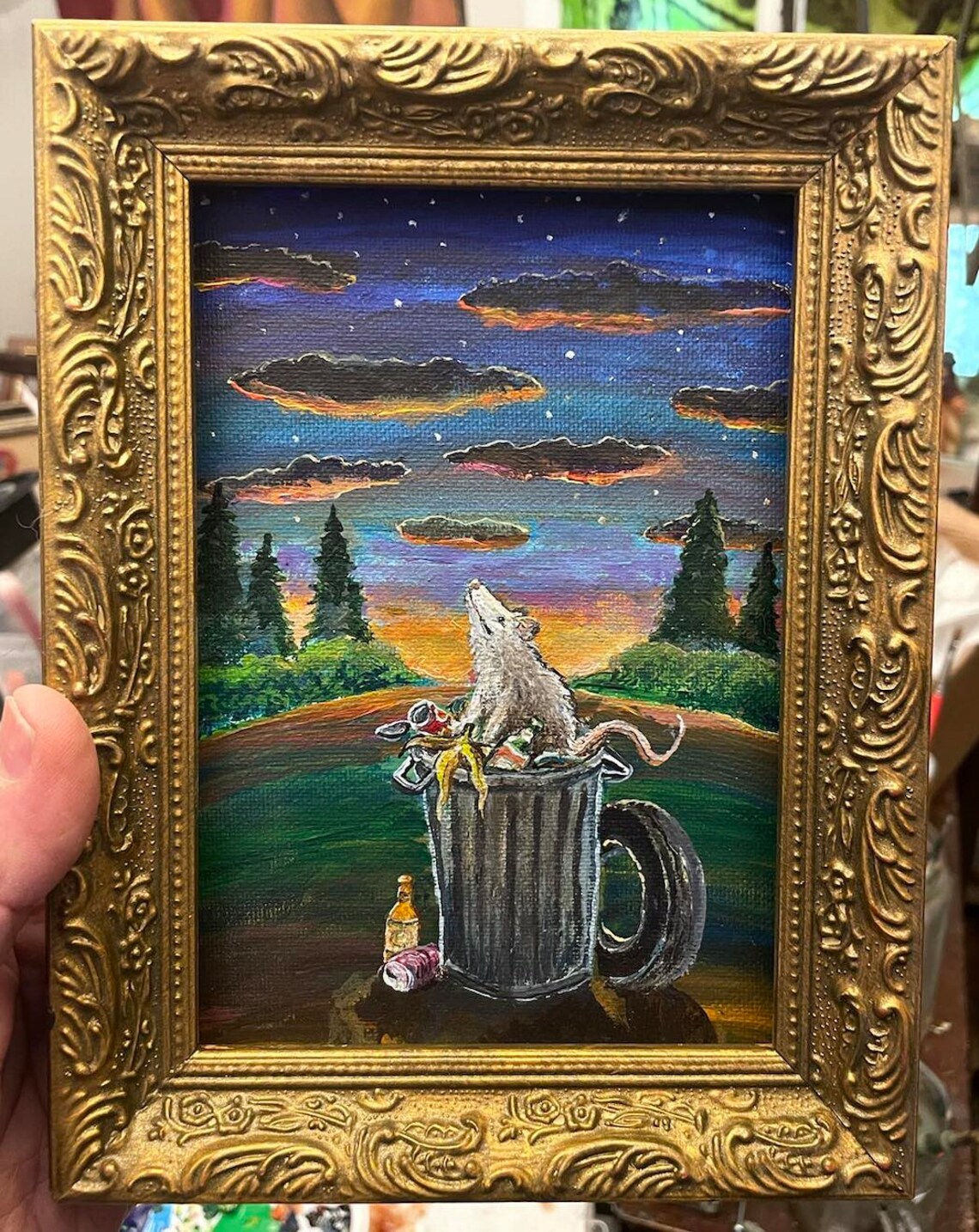 Unique Original Possum Art - Etsy