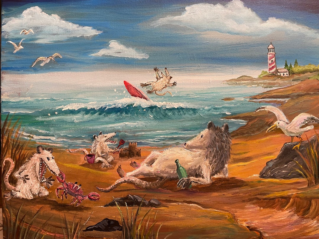 Beach Possums Original Painting - Etsy