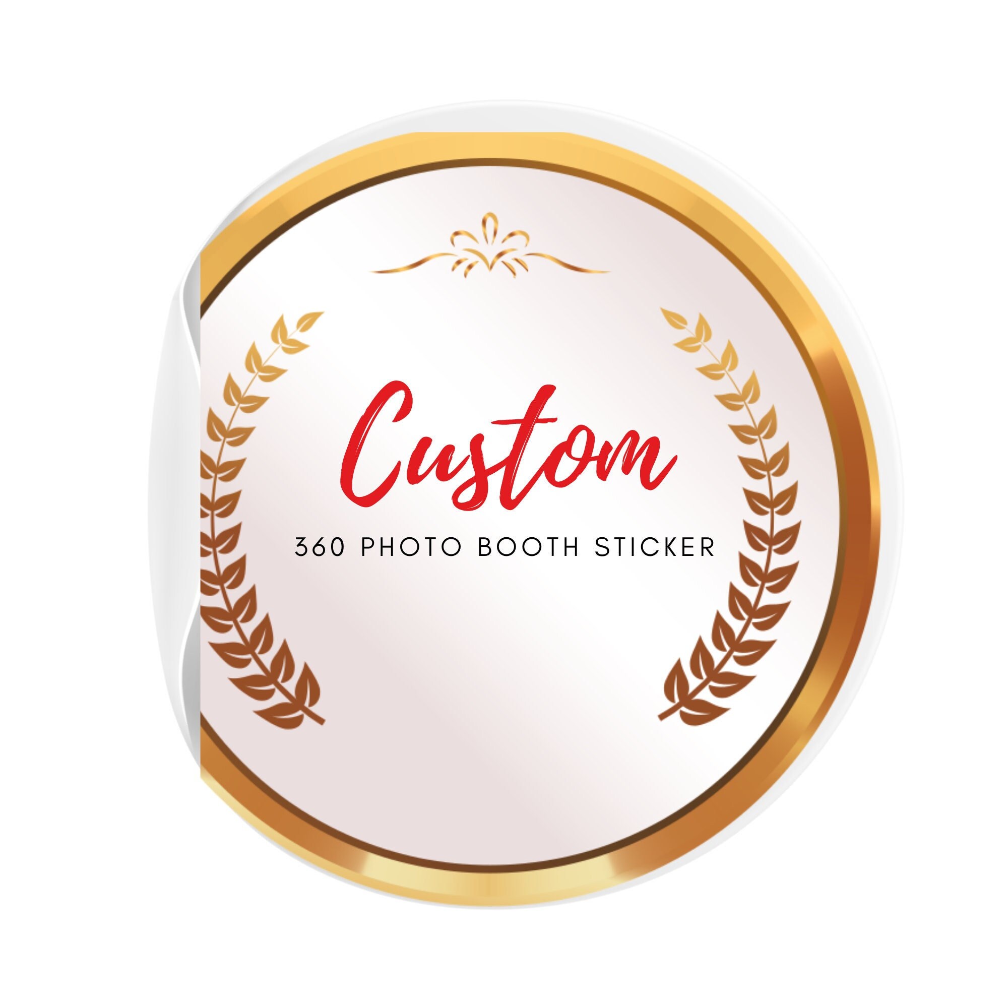 360 Photo Booth Custom Platform Logo Sticker Label For, 53% OFF