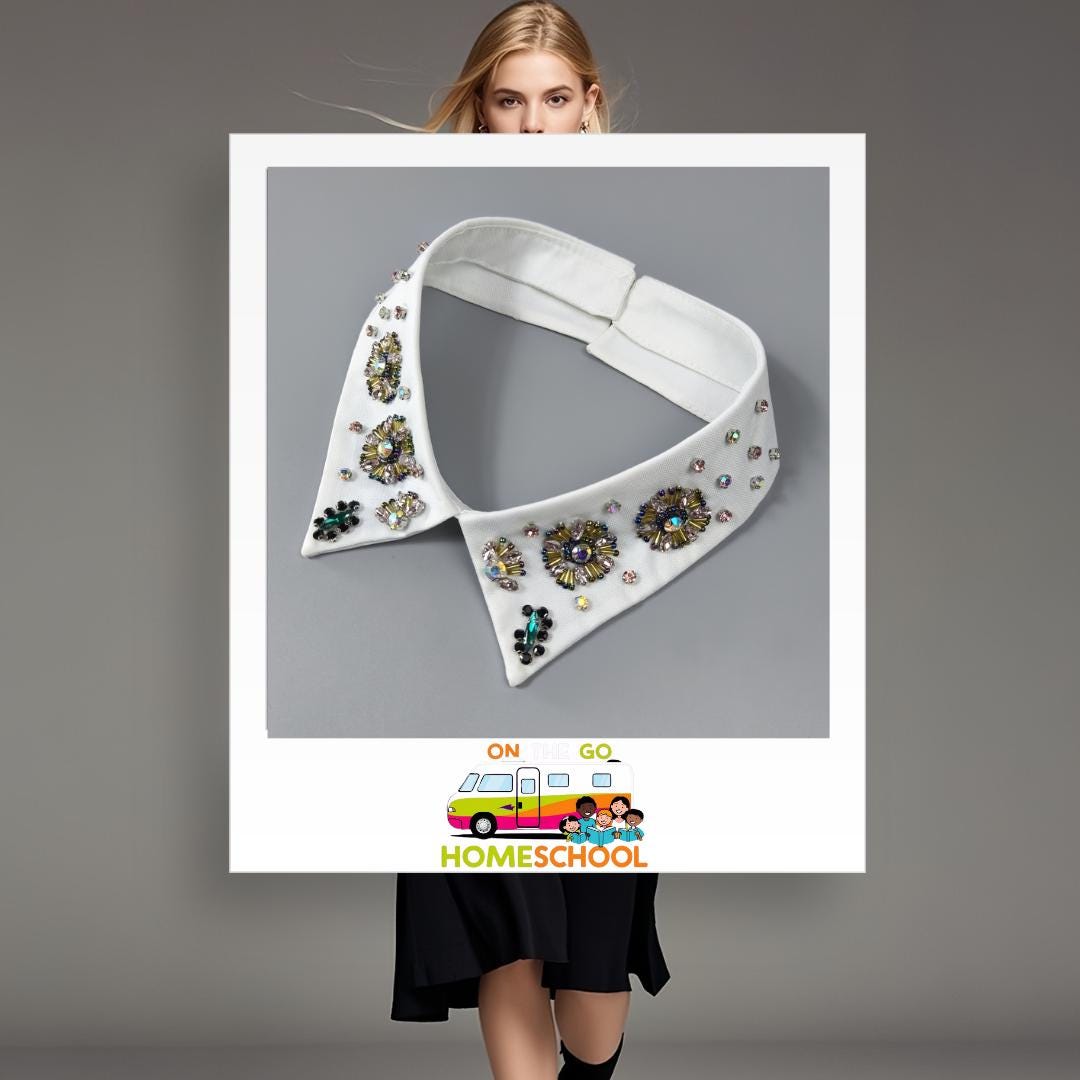 Detachable Jeweled Collar Necklace - Simulated Stones Bib - Etsy