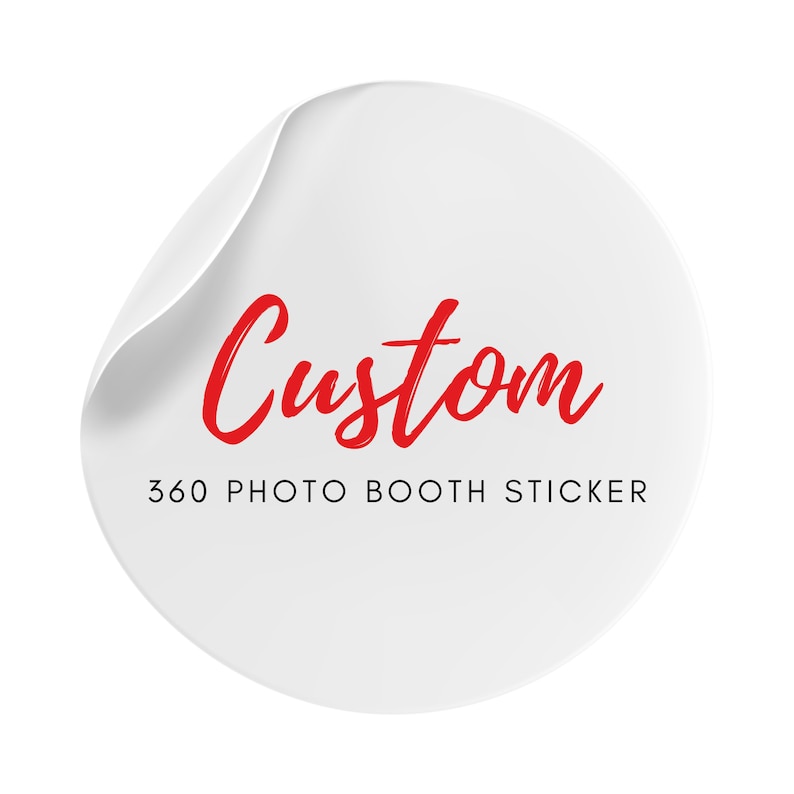 Custom 360 Photo Booth Platform Logo Sticker, Personalized Vinyl Decal ...
