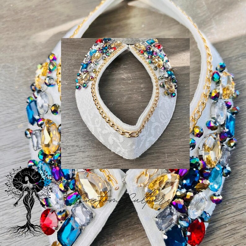 Statement Necklace for Women Girls Simulated Jewel Beaded Bib ...