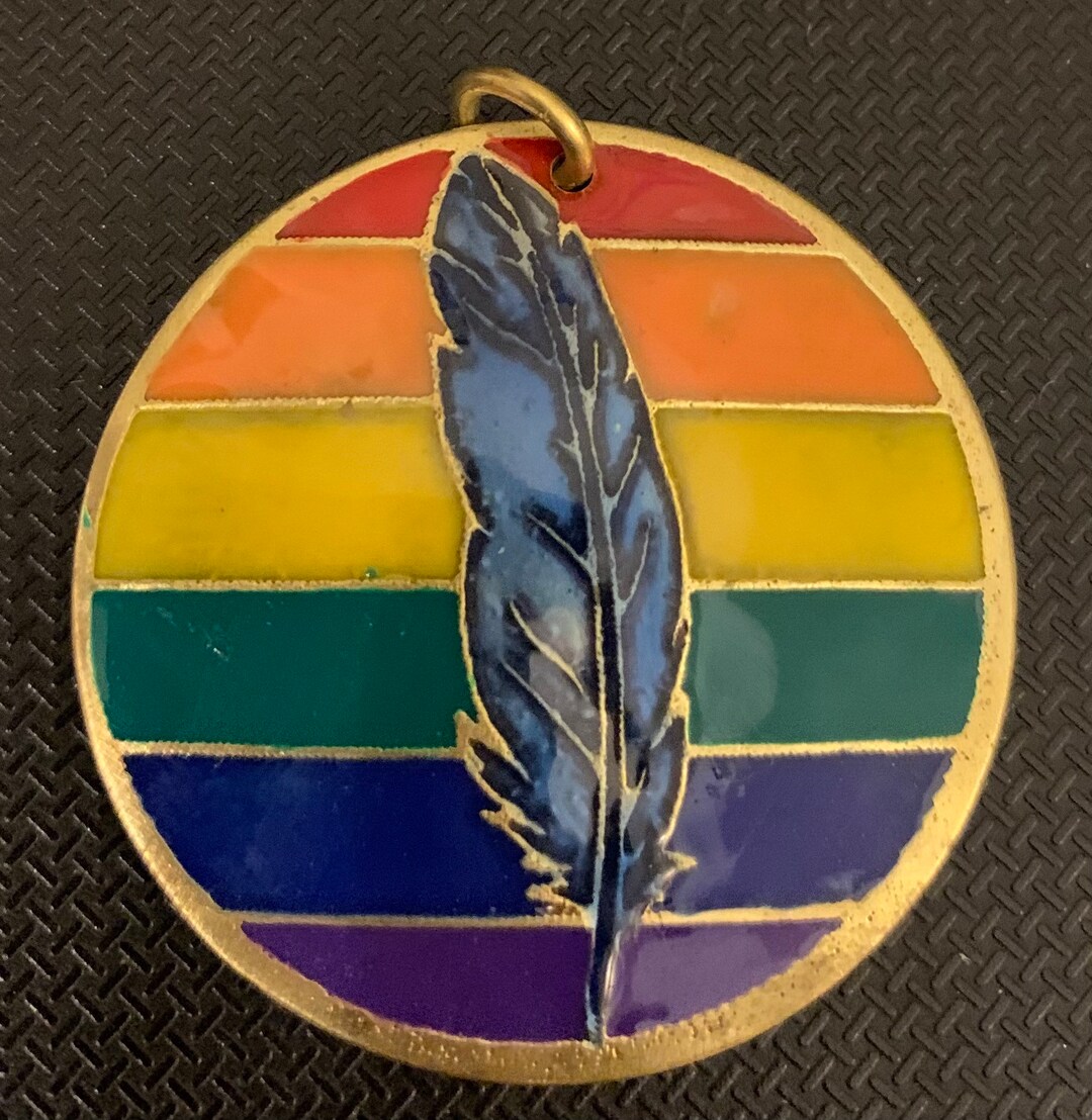 SCA Blue Feather Rainbow Medallion - Etsy