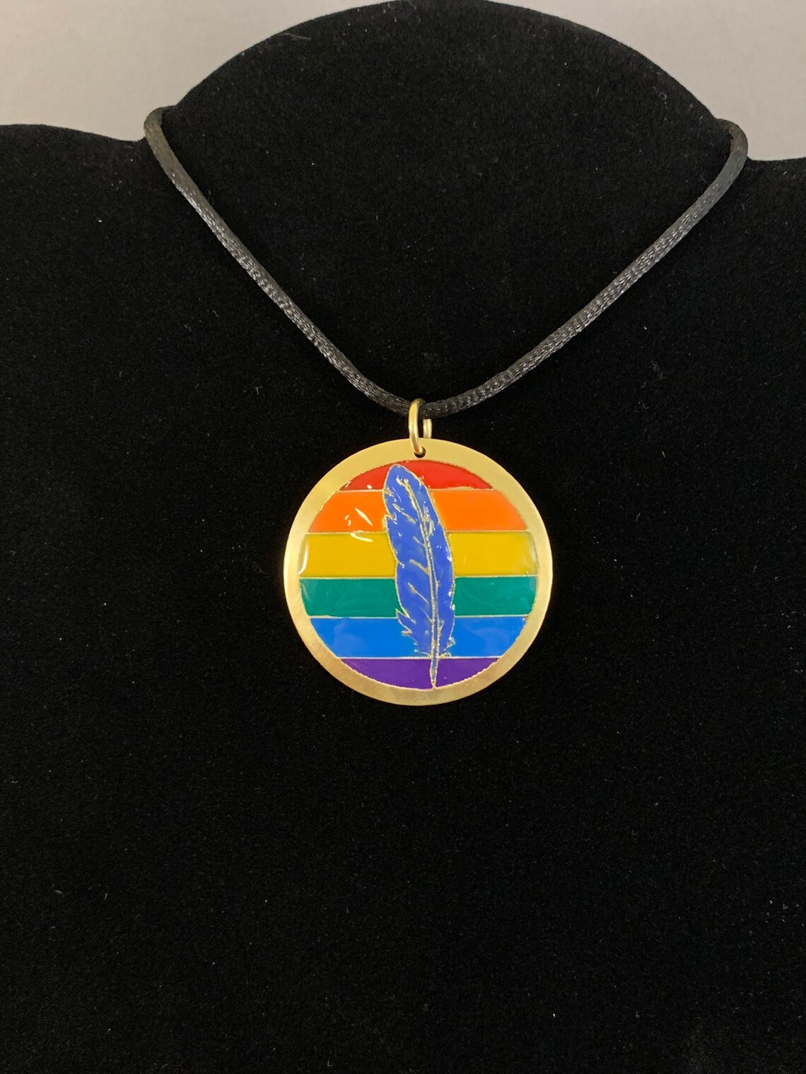 SCA Blue Feather Rainbow Medallion - Etsy