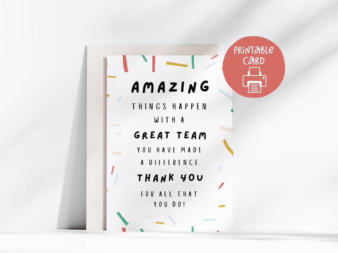 Great Team, Thank You for Your Hard Work, Amazing Work Team ...