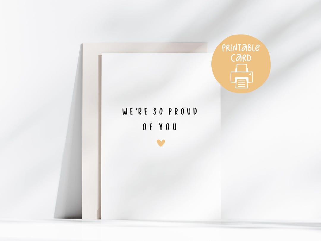 Proud of You Card, Congratulations Card, Well Done Achievement, You Did ...