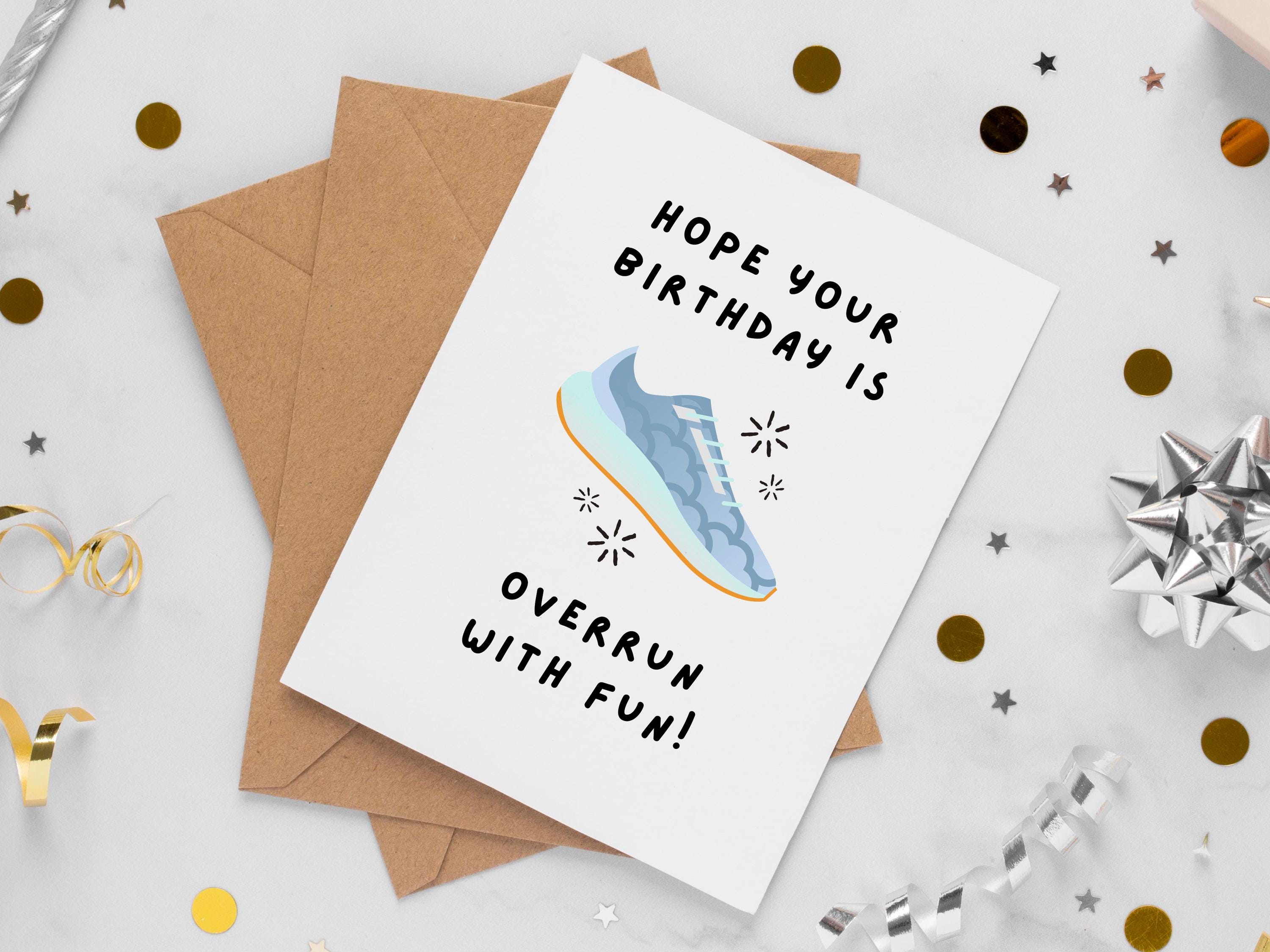 Funny Runners Birthday Card, 5x7 Card, Athlete Card, Triathlete ...