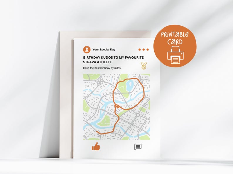 Funny Strava Birthday Card, 5x7 Card, Athlete Card, Triathlete, Cyclist ...