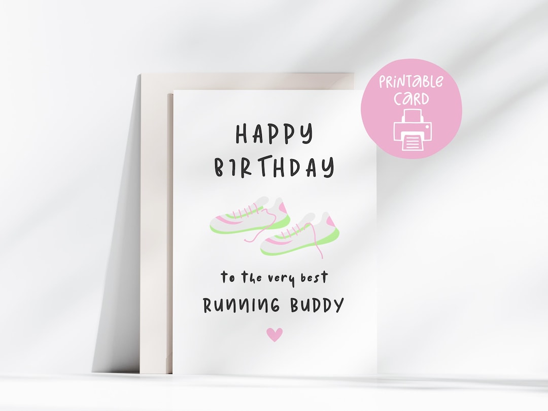 Running Friend Birthday Card, 5x7 Card, Athlete Card, Triathlete ...