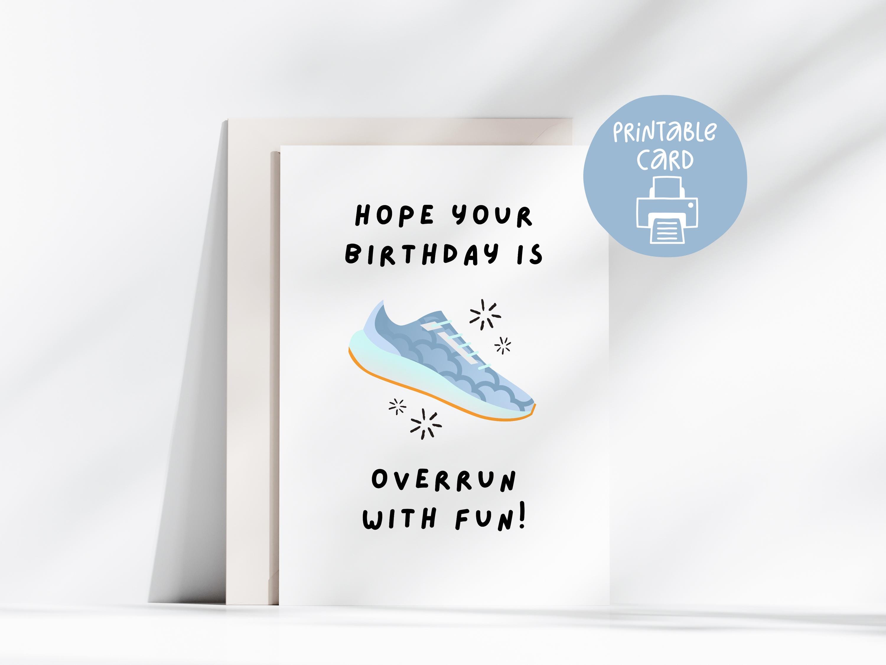 Funny Runners Birthday Card, 5x7 Card, Athlete Card, Triathlete ...