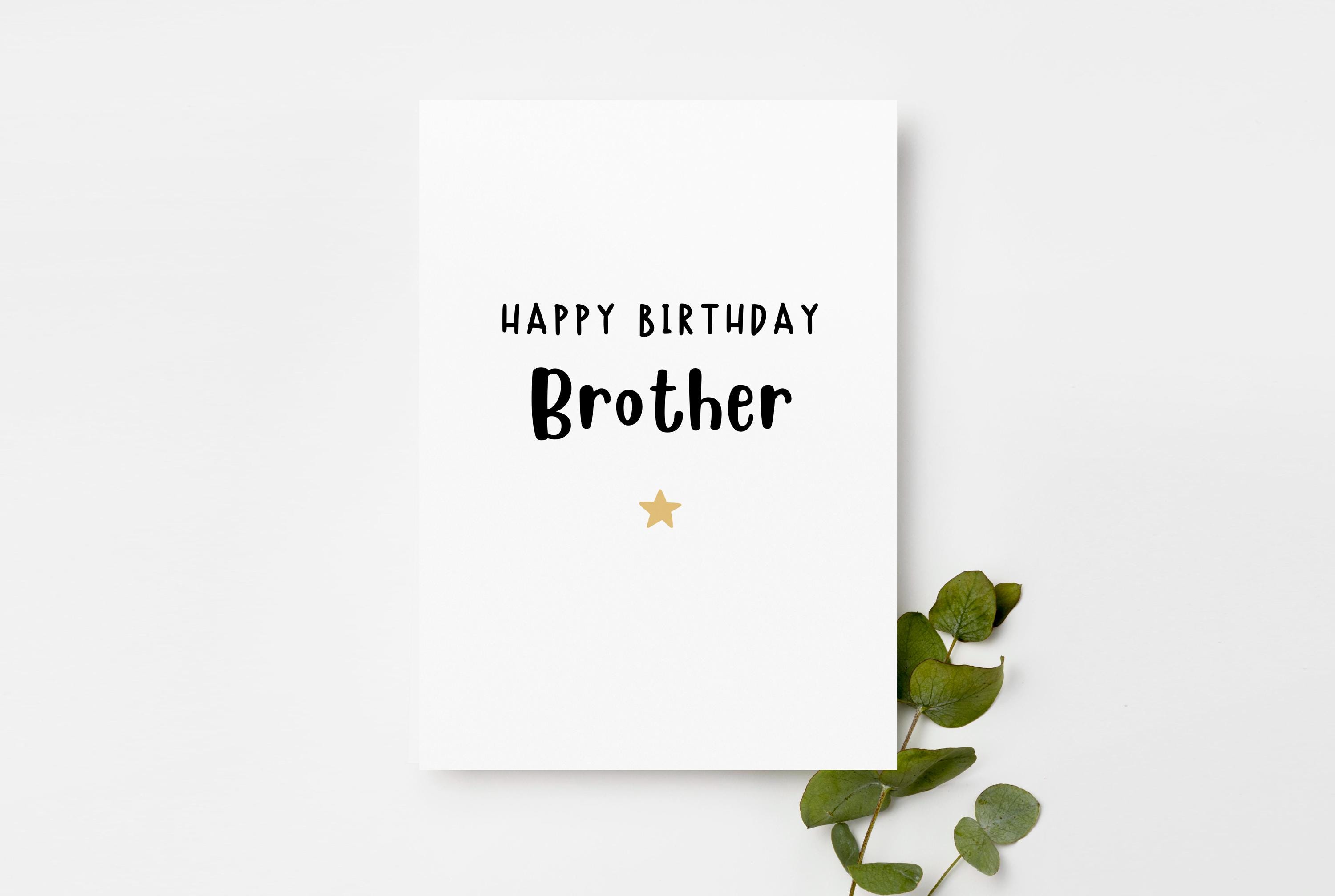 Printable Brother Card, Funny Age Printable Card, 5x7, Brother Birthday ...