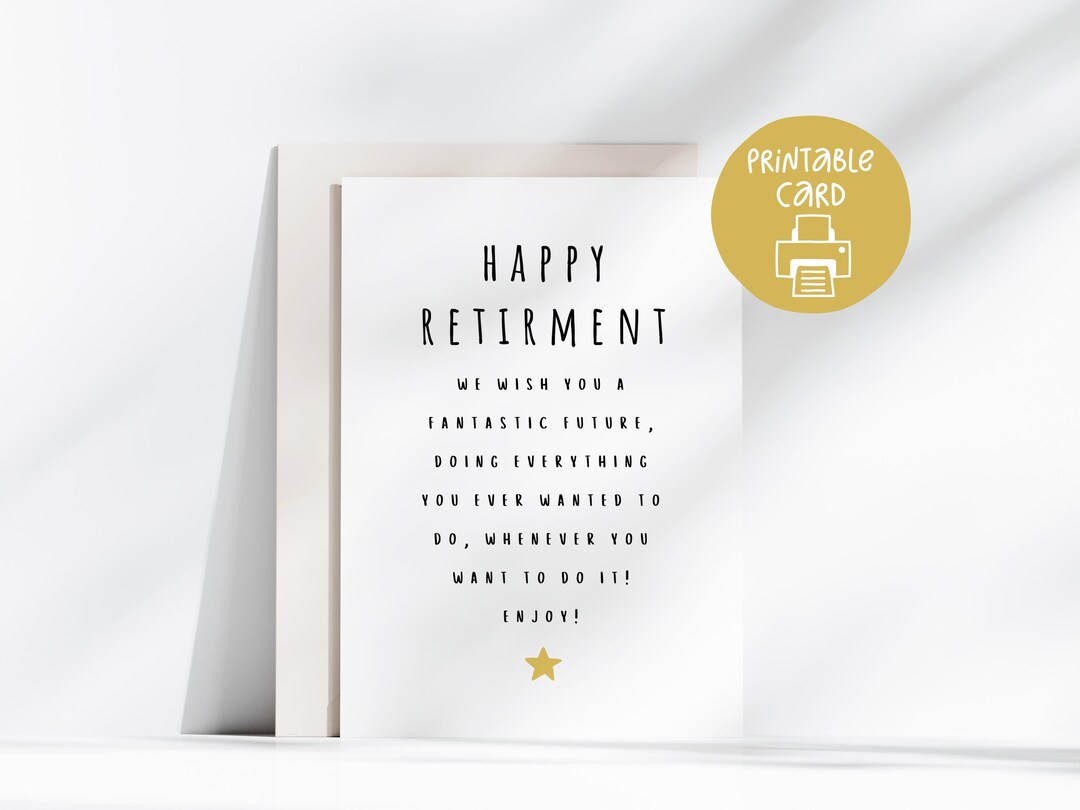 Happy Retirement Card, Farewell Colleague Card, Enjoy Your Retirement ...