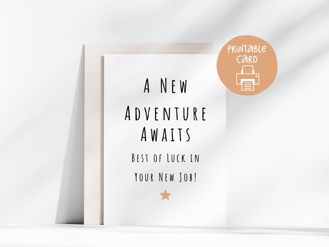 New Job Good Luck Card – Farewell Colleague Card – We Will Miss You ...