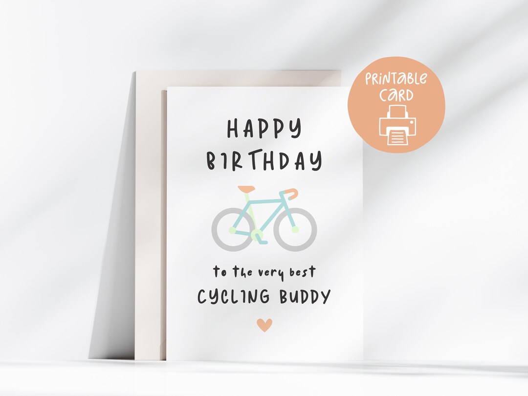 Cycling Friend Birthday Card, 5x7 Card, Athlete Card, Triathlete ...