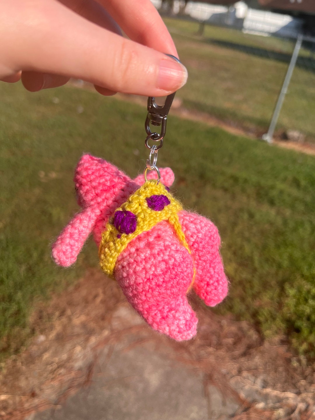 Starfish With Buns Inspired Thong Booty Plushie Crochet Keychain Funny ...